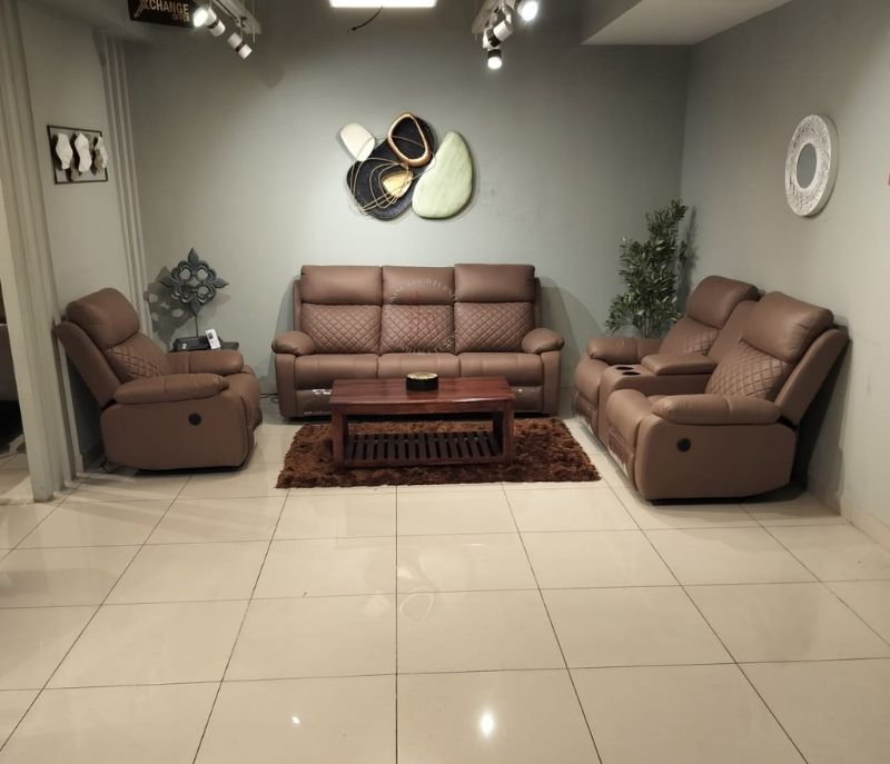 R20 Power Recliner Set with Console in Micro Swede